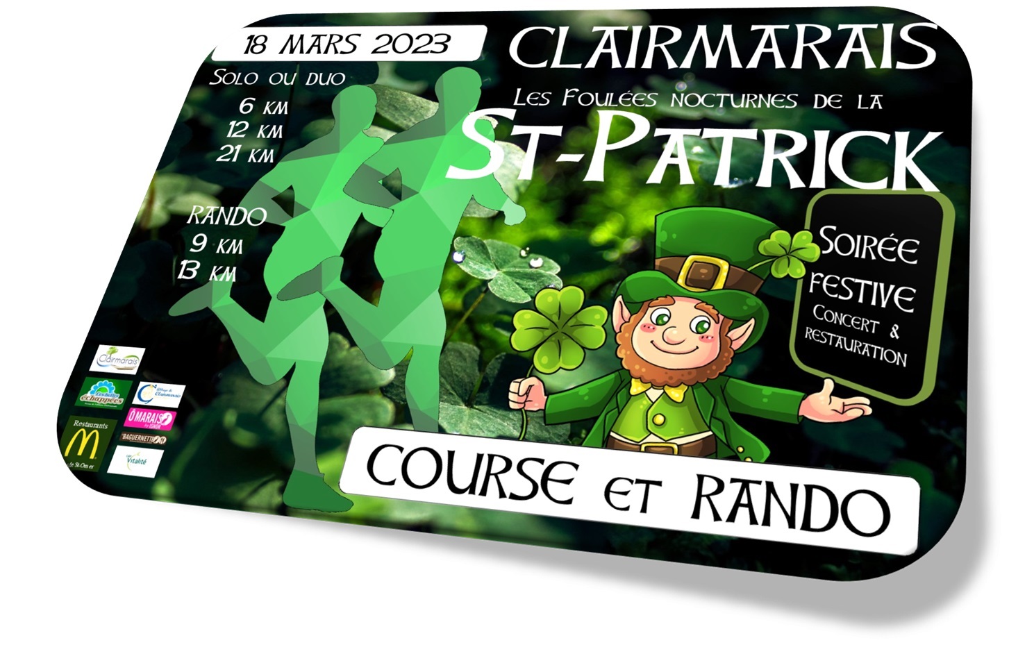 Les Foulées Nocturnes de la Saint-Patrick à Clairmarais